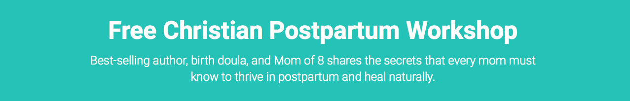 FREE Christian Postpartum Workshop: Prepare for Motherhood